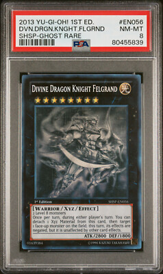 YUGIOH 1ST SHSP-EN056 DIVINE DRAGON KNIGHT FELGRAND GHOST PSA 8 NM ...