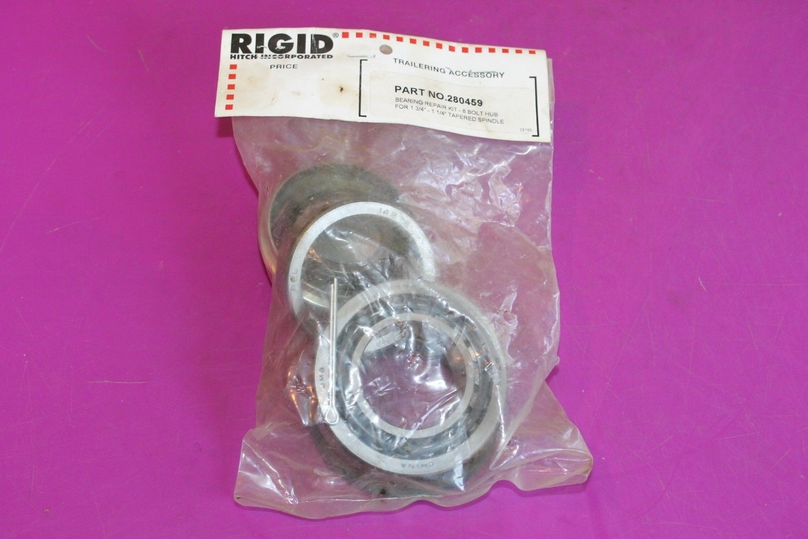 Rigid Bearing Repair Kit. 8 bolt hub. For 1 3/4" - 1 1/4" Tapered ...