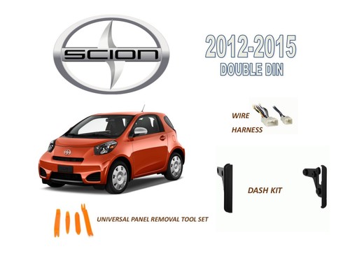 NEW 2012-2015 SCION iQ CAR STEREO DASH INSTALL KIT, with WIRE HARNESS ...