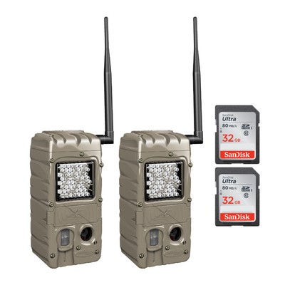 Cuddeback G-5062 CuddeLink Power House Trail Cameras 2-Pack and Memory ...