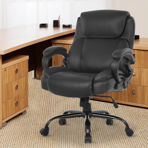 Big Office Chair Wide Seat Heavy Duty Computer Desk Chair Capacity 400 ...