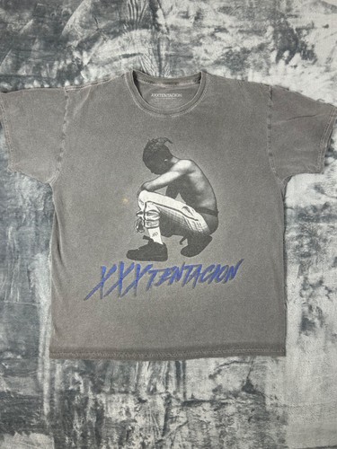 XXXTentacion Bad Vibes T-Shirt Men's Large Gray Rap Graphic Tee Grunge ...