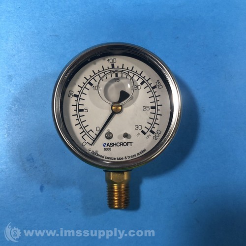 Ashcroft Series 1008 Pressure Gauge, 0-200kPa, 0-30PSI FNIP | eBay