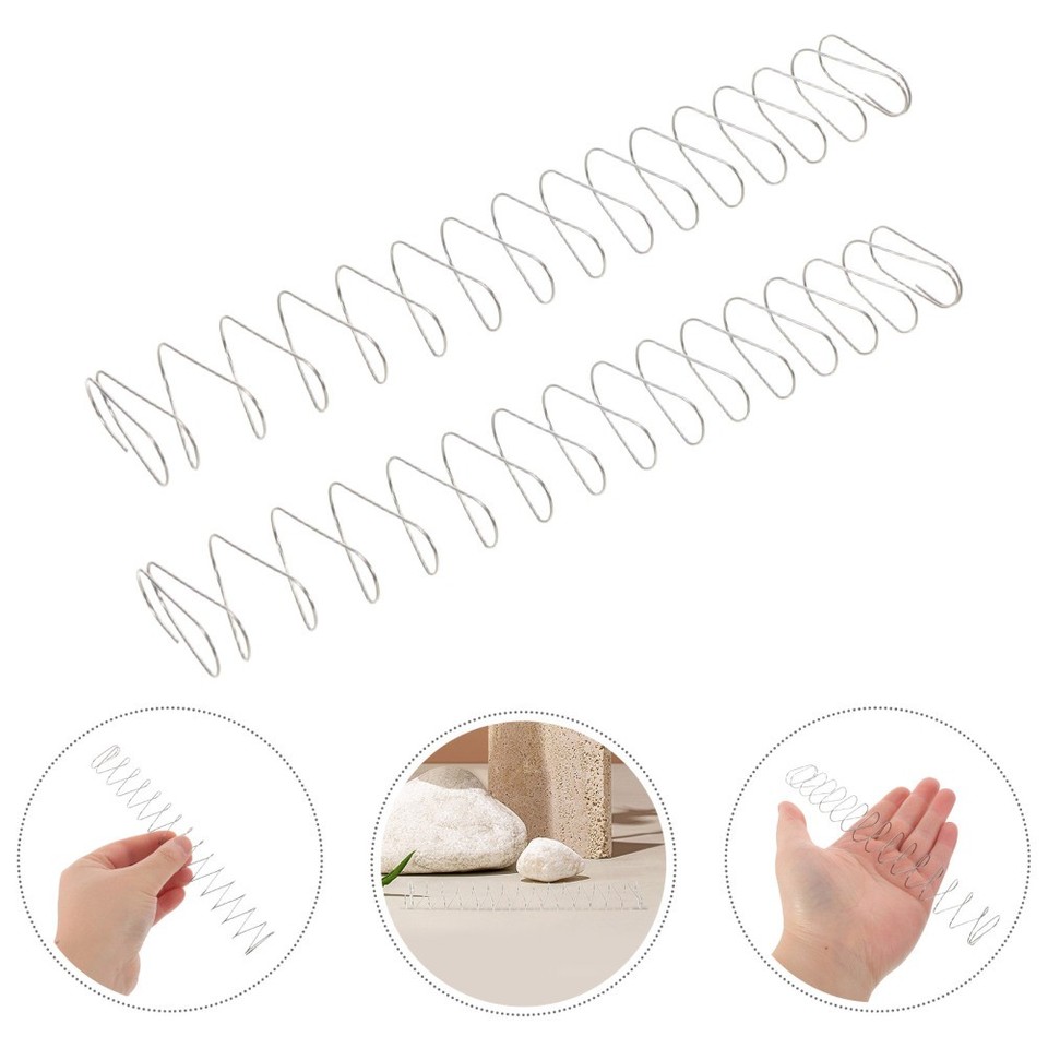2 Pcs Flat Rectangular Wire Spring Mechanical Tension Elastic ...