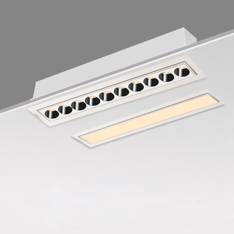 LED Anti-glare Ceiling Light Fixture Recessed Linear Lamp Spotlight ...