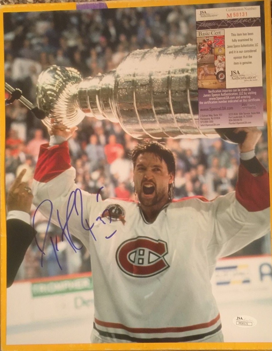 PATRICK ROY AUTOGRAPHED 11X14 MONTREAL CANADIENS STANLEY CUP PHOTO JSA ...