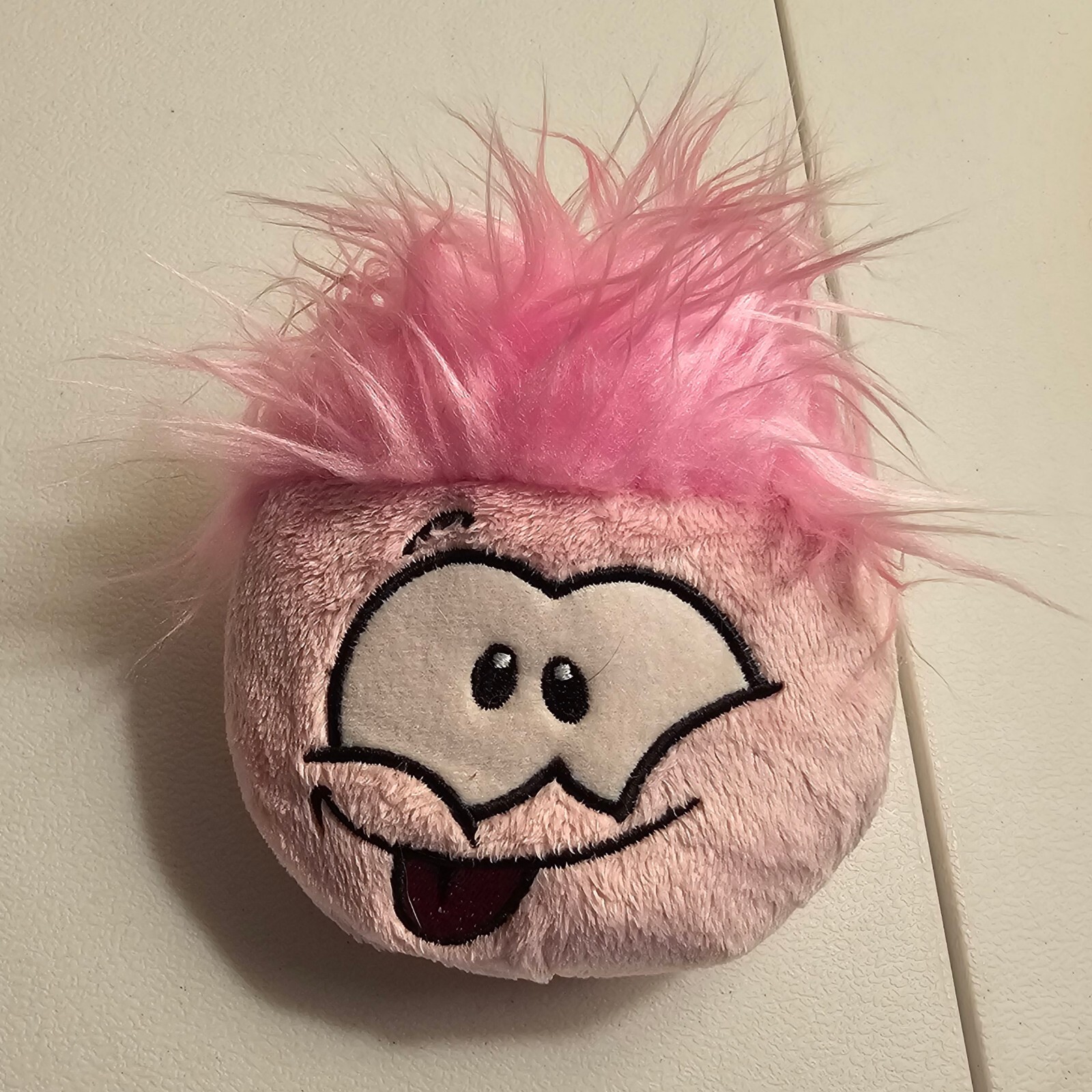 Disney JAKKS Pacific Club Penguin Tongue Out Pink Puffle Bean Bag Plush ...