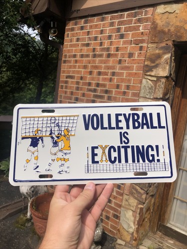 1980s Volleyball Is Exciting Sports Booster License Plate | eBay