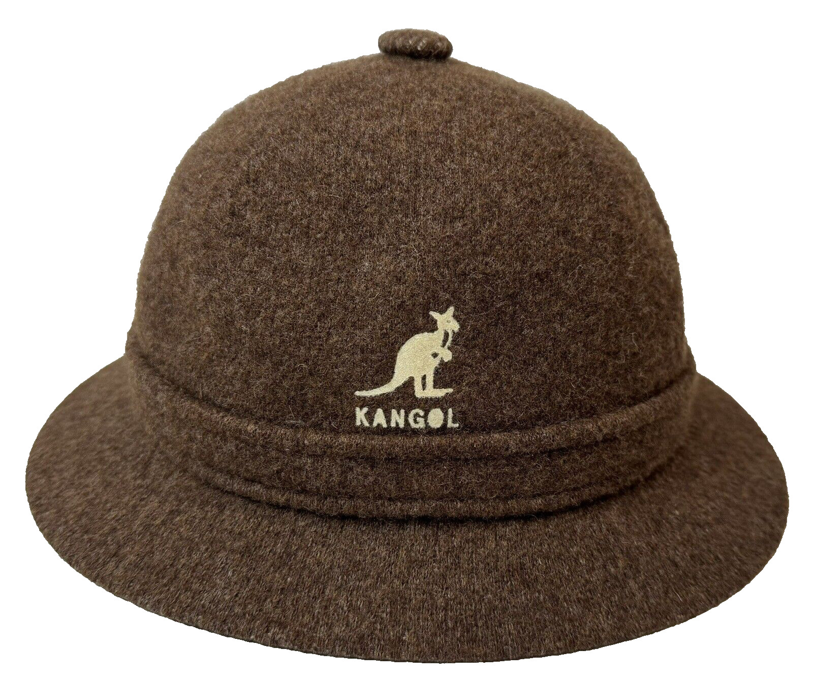Kangol Brown Wool Grouser Tweed Mix Bucket Hat Vintag… - Gem