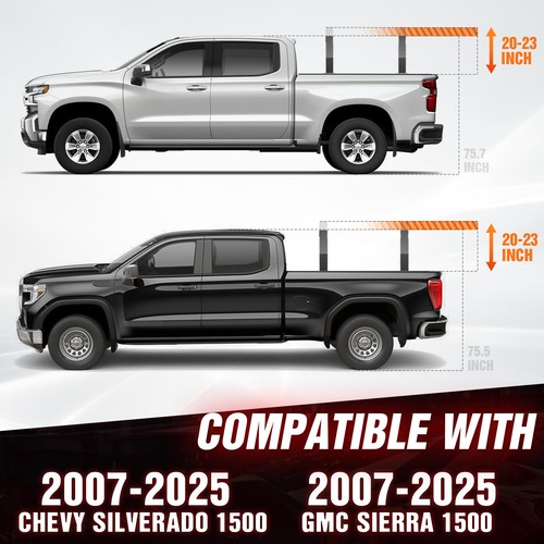 Overland Bed Racks Cargo Carrier for 07-25 Chevy Silverado 1500& GMC ...