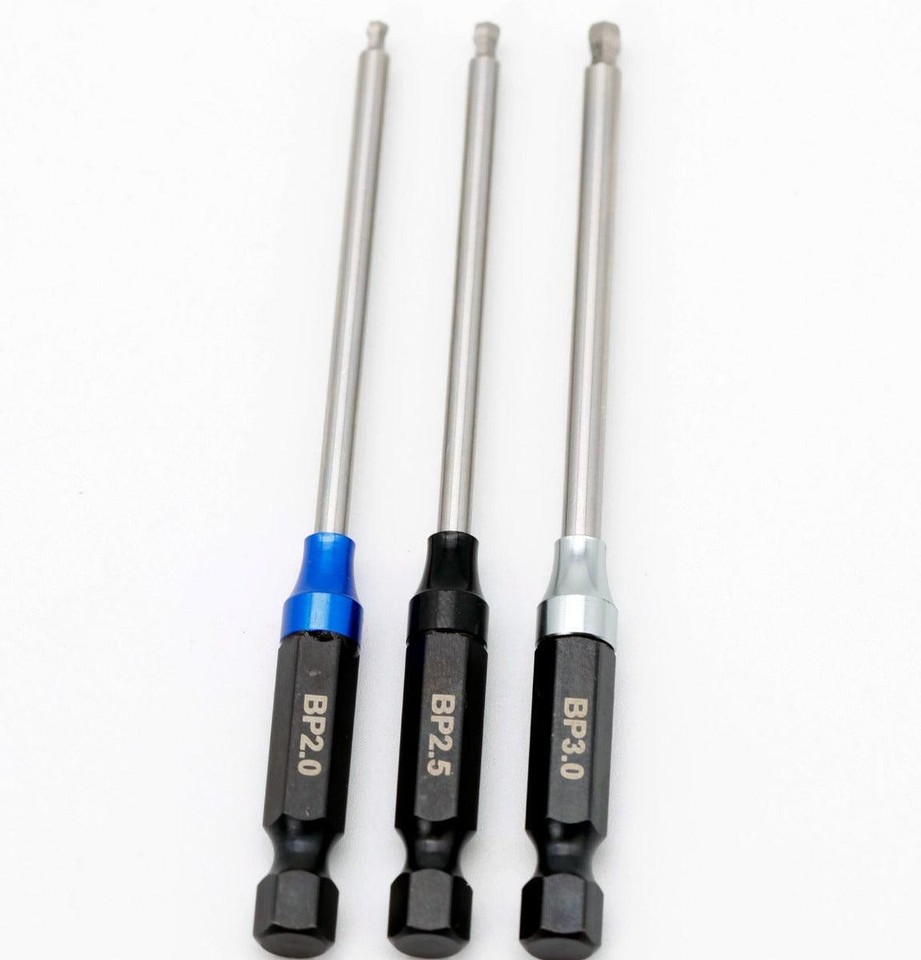 Powerhobby RC Ball End Hex Driver Tip 1/4" Power Tool Set Metric 2.0, 2.5, 3.0mm | eBay
