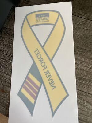 Vietnam Veterans Memorial Fund NEVER FORGET Yellow Ribbon 7.5" Window ...