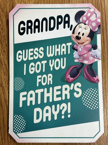 Hallmark Disney Junior Minnie Grandpa / Father’s Day Card w Envelope | eBay
