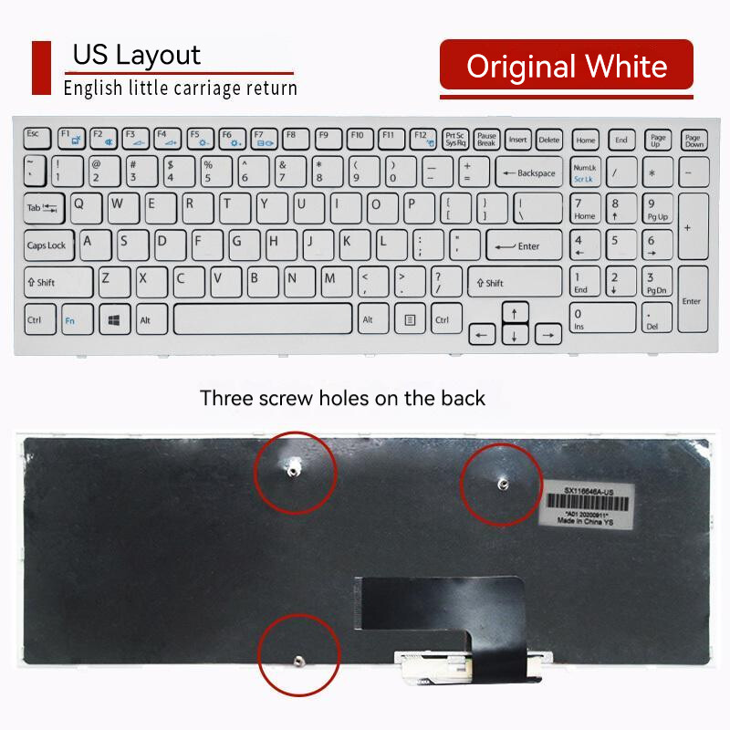 Laptop Keyboard for Sony VAIO VPCEH PCG--71811W VPC-EL PCG--71911L US ...