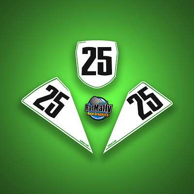 RACE NUMBER BOARDS - TO FIT KAWASAKI ZX-10R 2016> WRAP TRACK STICKERS ...