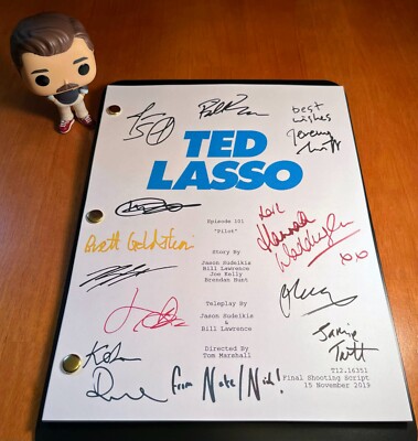 Ted Lasso Pilot Script Cast-Signed - Autograph Reprints - Ted Lasso ...