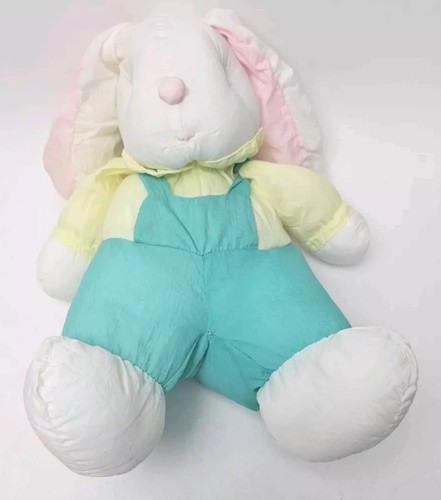Vintage Nylon Puffy Easter Bunny Plush Rabbit Pastel Stuffed Animal | eBay