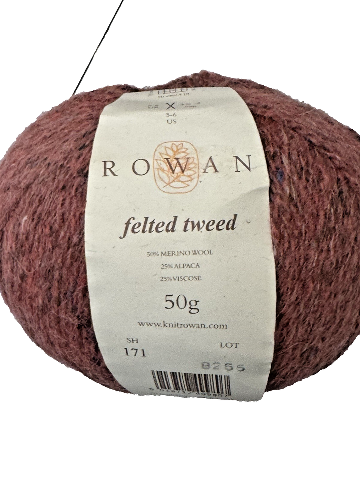 ROWAN FELTED TWEED - 3 balls - Color: #171 Pale Rose Tweed - Lot 8255 ...