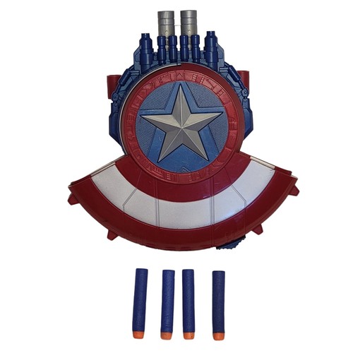 NERF Marvel Captain America Civil War Blaster Reveal Shield Darts ...