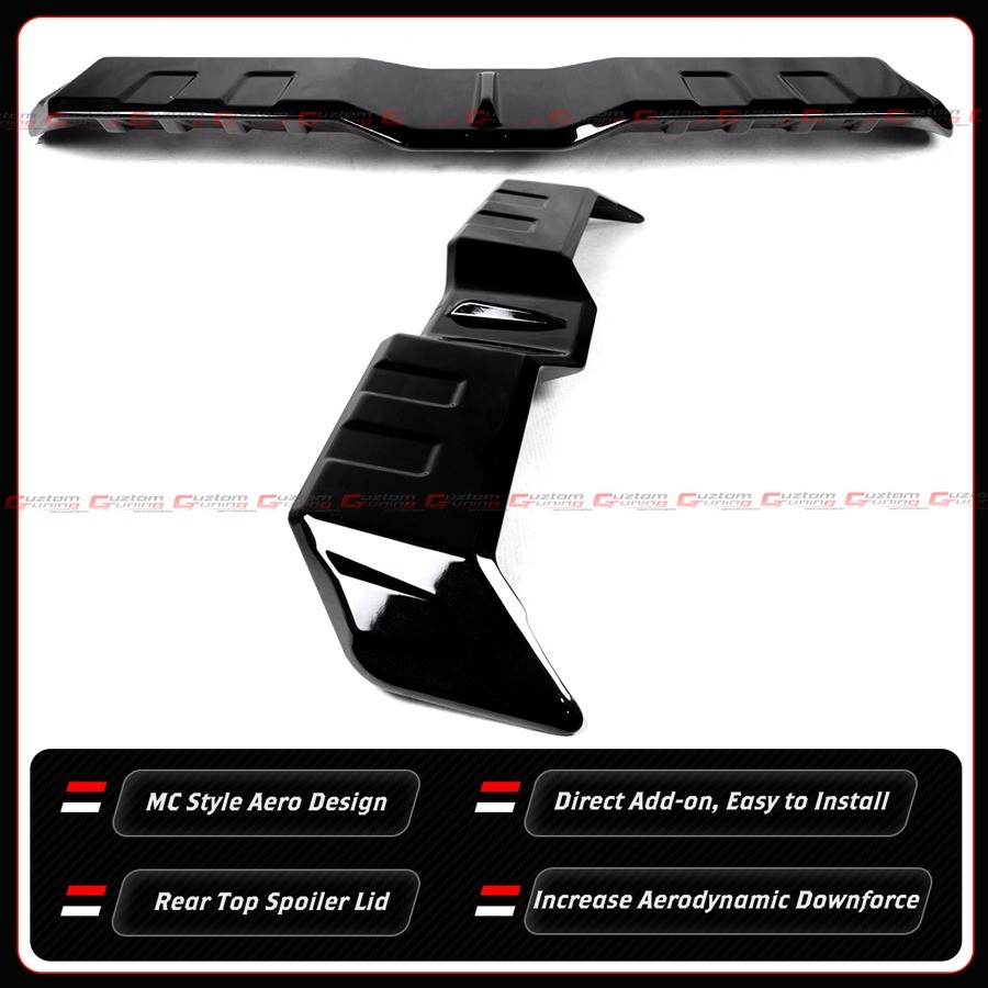 For 2021-25 Ford Bronco MC Style Gloss Black Rear Hard Top Roof Spoiler ...