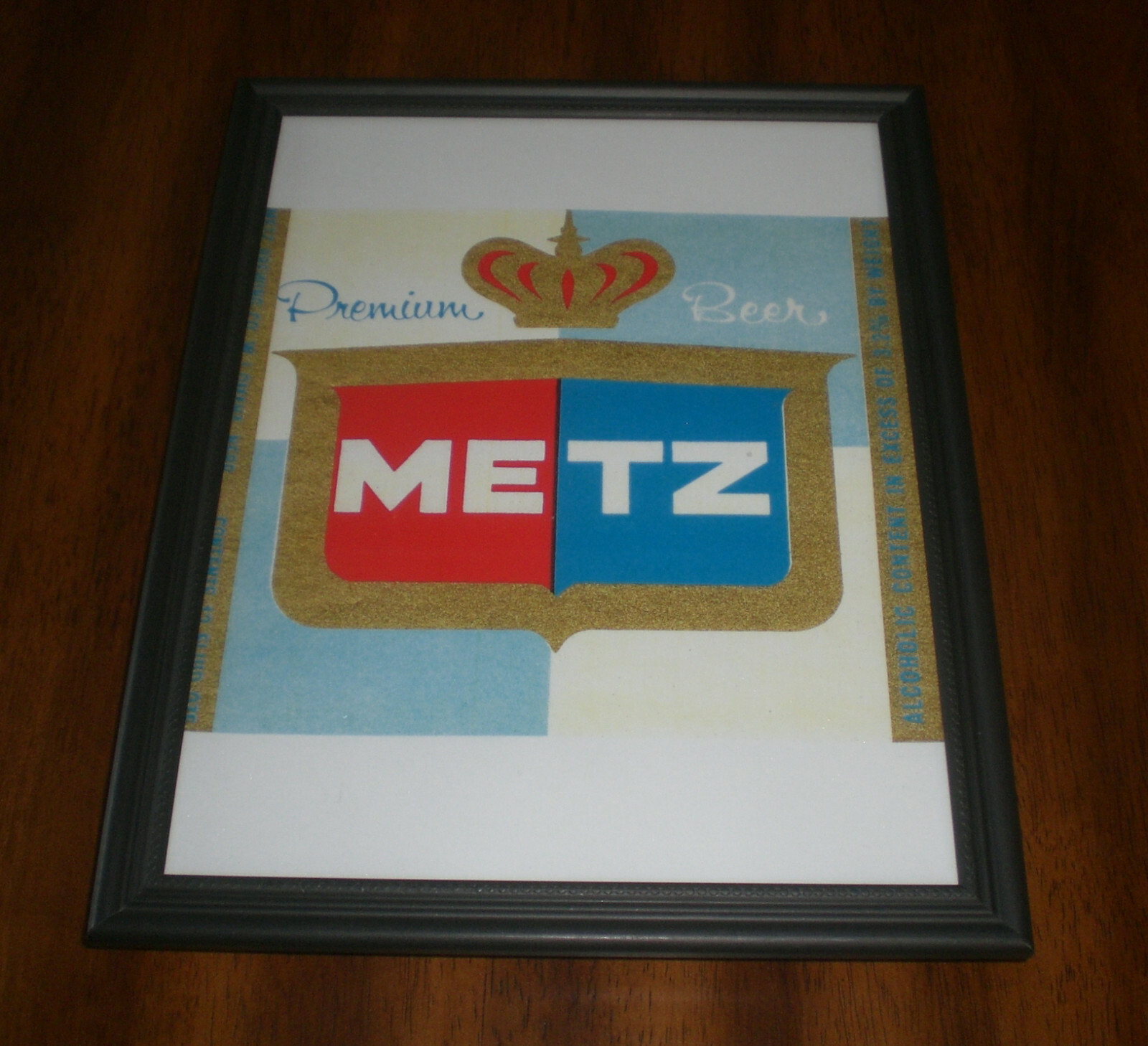 METZ PREMIUM BEER FRAMED COLOR AD PRINT - METZ BREWING CO - OMAHA, NEB ...
