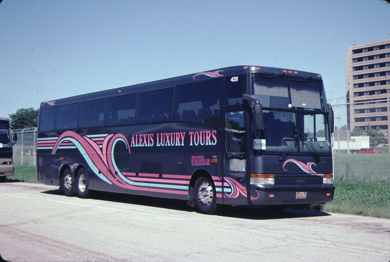 Alexis Luxury Tours Van Hool Bus Kodachrome original Kodak slide | eBay