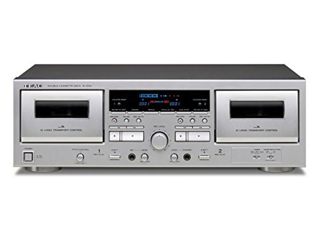TEAC W-1200 Double Cassette Deck Player Silver Ac100v From Japan for ...