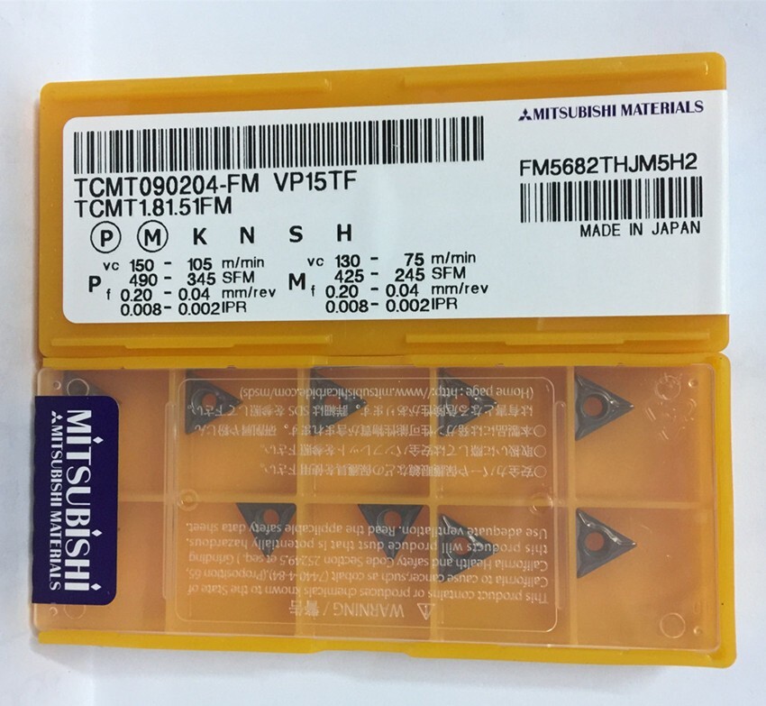 10pcs MITSUBISHI TCMT090204-FM VP15TF CNC TOOL Carbide inserts Original ...