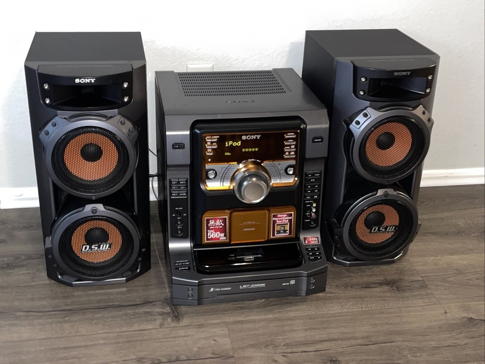 Sony LBT-ZX66i Stereo 560W 5 Disc Changer Music System w/Speakers ...