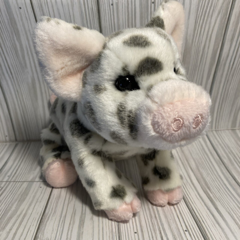 Douglas Cuddle Toys Pauline the Spotted Pig Plush Gray Spots Stuffed ...