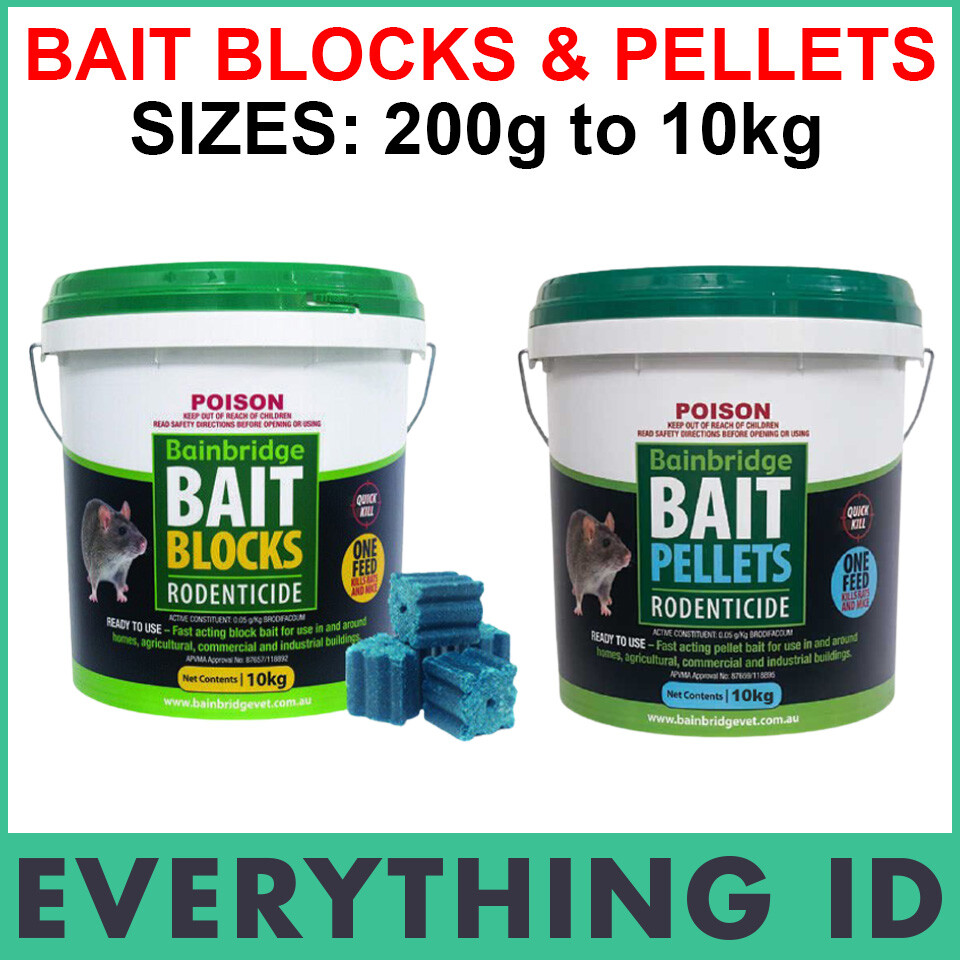 BAINBRIDGE RAPID KILL - PREMIUM BAIT - BLOCKS or PELLETS - RAT & MOUSE ...