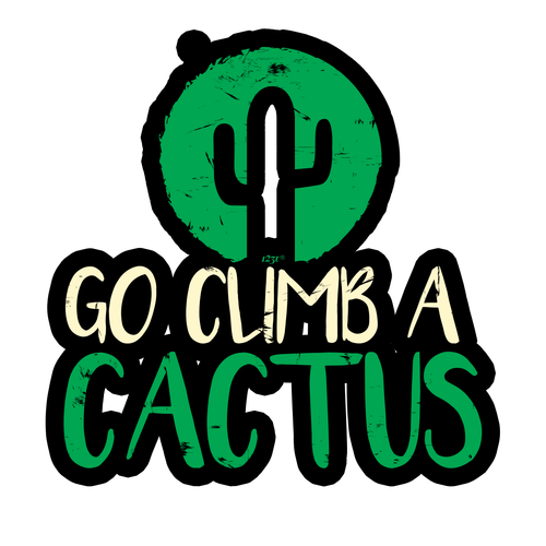2 x Large Car Stickers - go climb a cactus Decal Bumper Truck Laptop ...