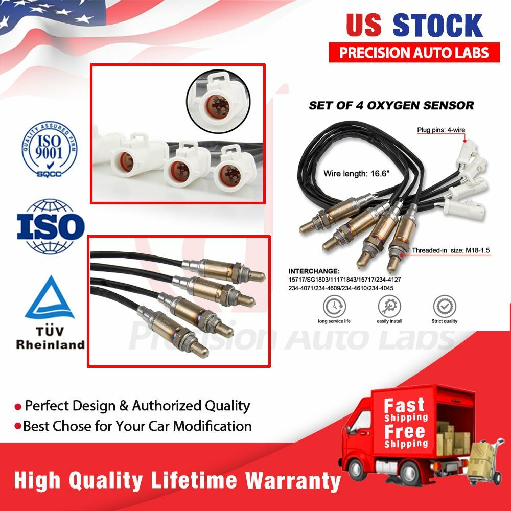 4* Upstream & Downstream Oxygen O2 Sensor 4.6/5.4L FOR Ford F-150 4.2L ...