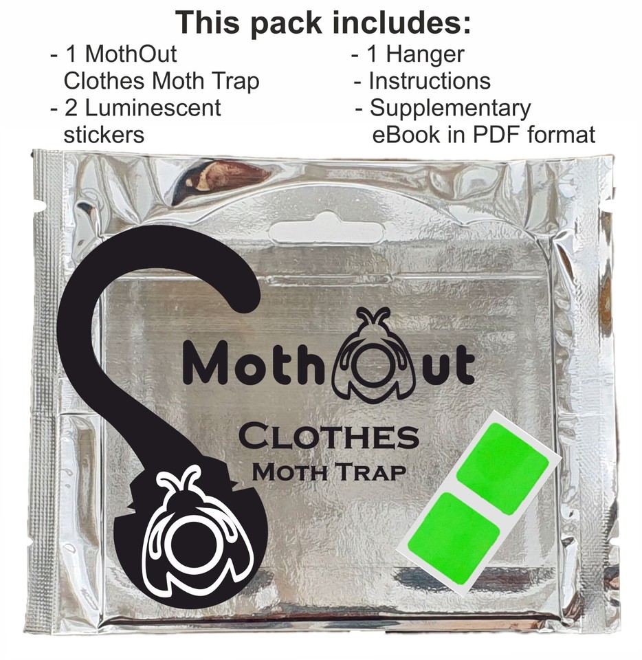 MothOut Pheromone Clothes Moth Traps, Carpet Moth Traps, Moth ...