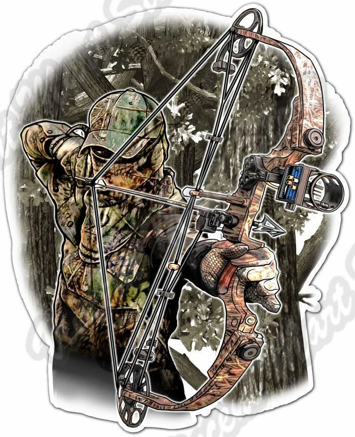 Compound Bow And Arrow Decal