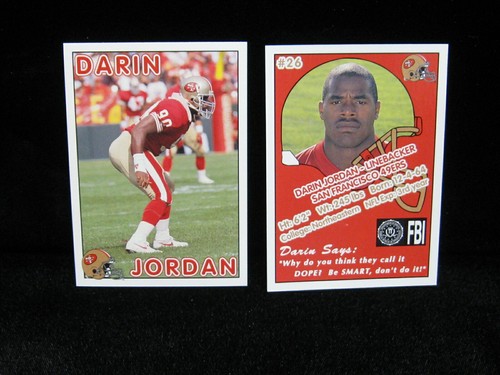 1992 Darin Jordan San Francisco 49ers FBI Card #26 | eBay