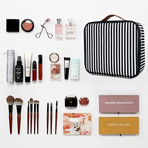 9CH Goth Makeup Bag Organizers Large Travel Case with Adjustable ...