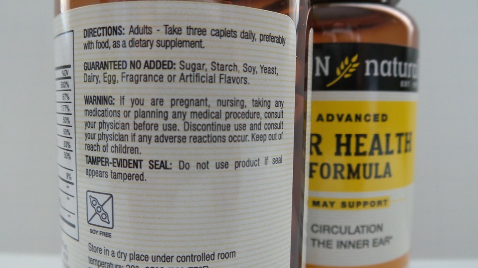 Mason Natural Ear Health Plus with B Vitamins Ringing Ears Relief 100 ...