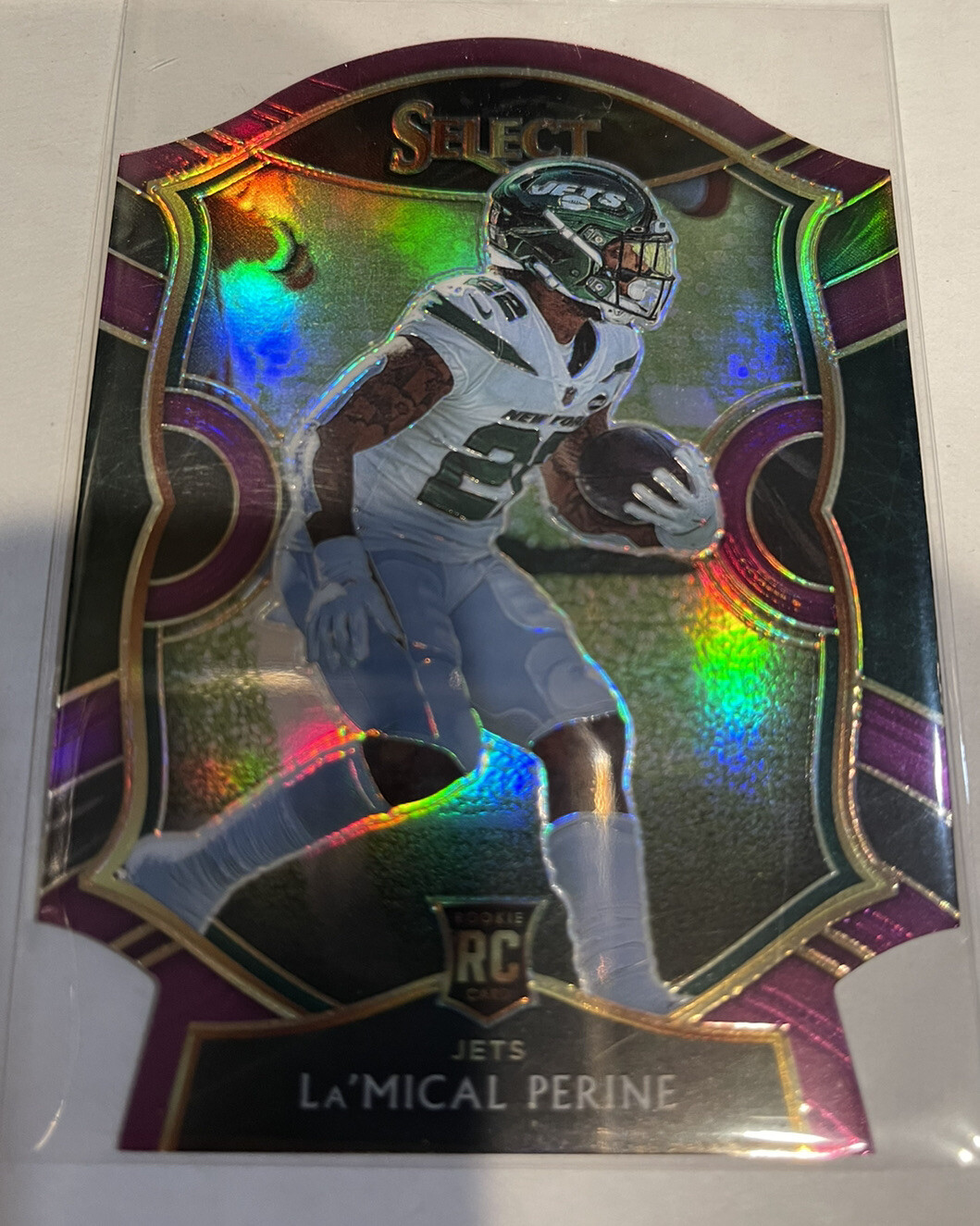Lamical Perine 2020 Select Purple Die Cut Prizm Rookie Concourse Jets ...