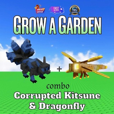 Corrupted Kitsune + Dragonfly ( Combo ) | Grow a Garden | Roblox ...