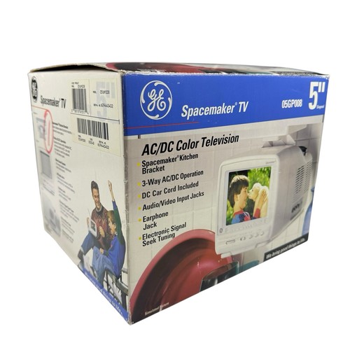 GE Spacemaker 05GP008 Countertop Mobile Color CRT Portable 5" TV Vtg ...