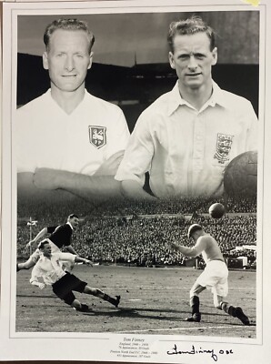 Sir Tom Finney SIGNED Autograph Photo Football Preston North End 16x12 ...