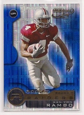 01 KEN-YON RAMBO QUANTUM LEAF #232 ROOKIE OHIO STATE BUCKEYES TORONTO ...