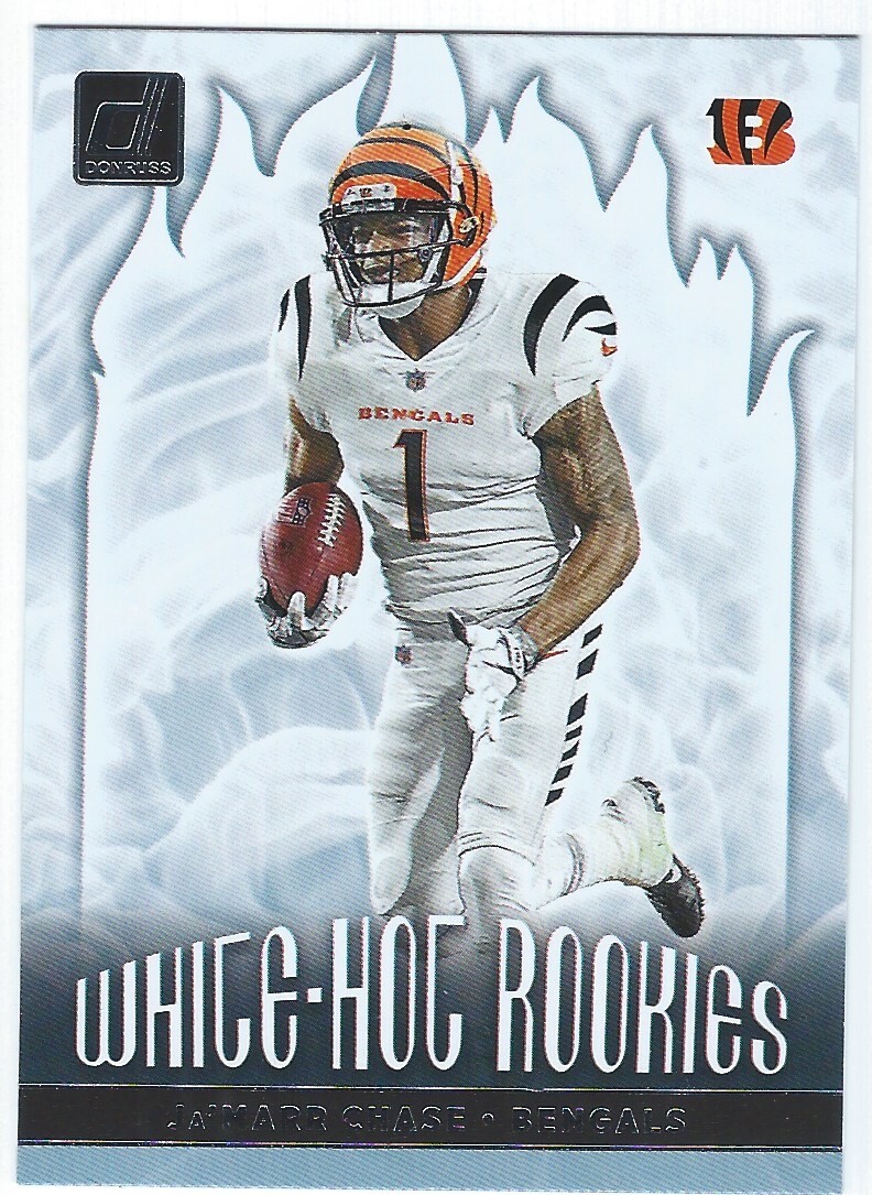JaMarr Chase Cincinnati Bengals 2021 Donruss White-Hot Rookies Card # ...