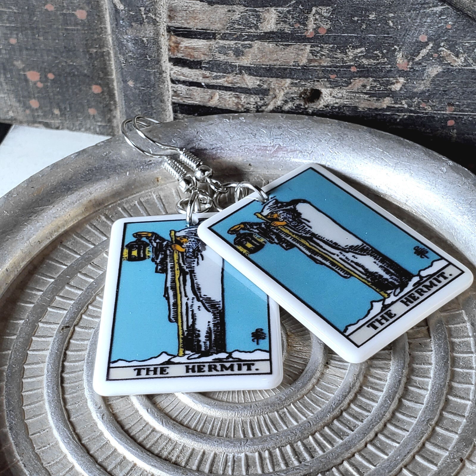 Mystical Tarot Card The Hermit Oracle Archetype Lightweight Earrings | eBay
