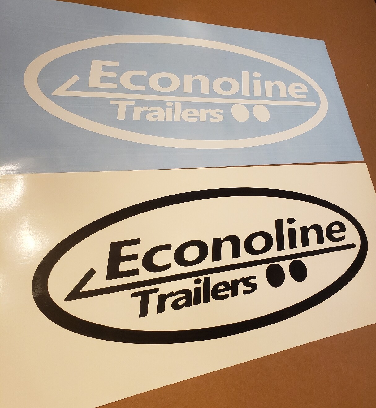 Econoline Trailers Replacement Stickers 18” (Set Of 2) Decals Logo ...