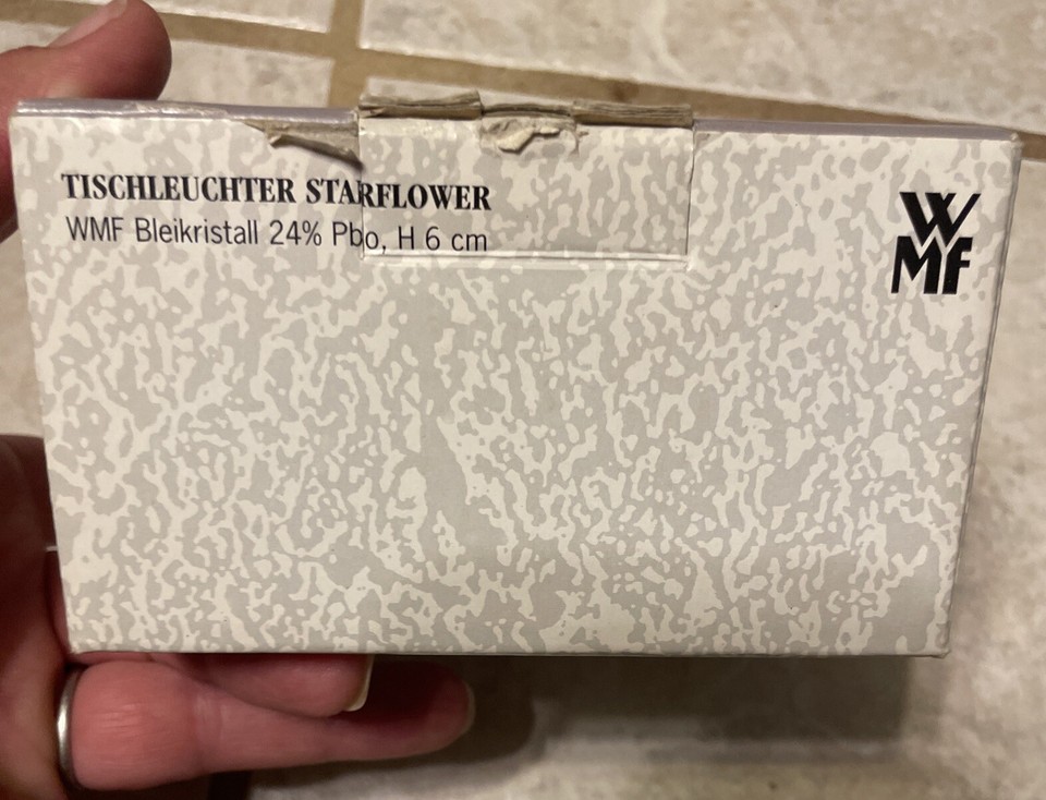 German Lead Crystal 5 Point Star Trinket Dish Candle Holder | eBay