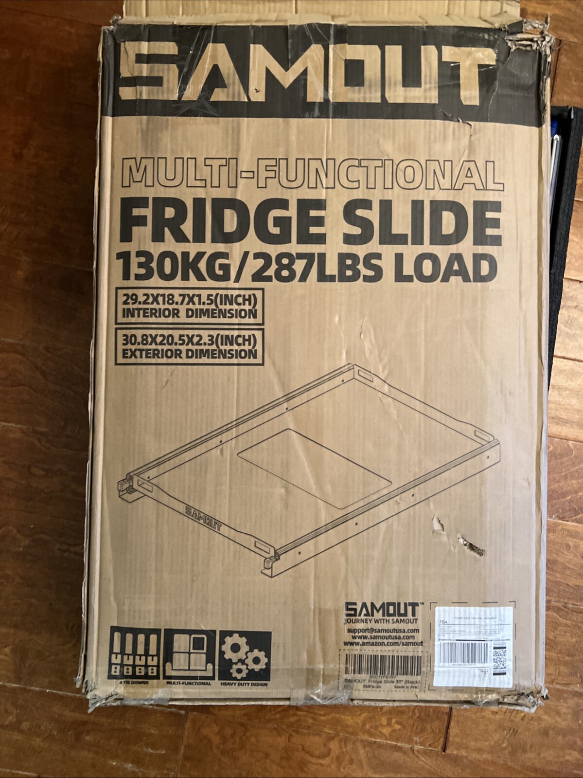 30” Universal Vehicle Fridge Freezer Slide Out Mount 287lb Capacity ...