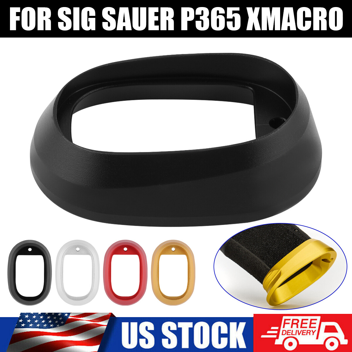 Flared Magwell For Sig Sauer P365 XMACRO 9mm Aluminum 4 Colors -US SHIP ...