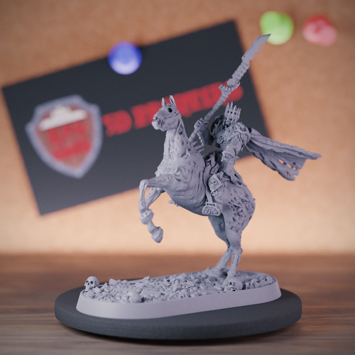 Skeleton Undead King Rider Miniature Dungeons and Dragons Mini DnD 5e ...